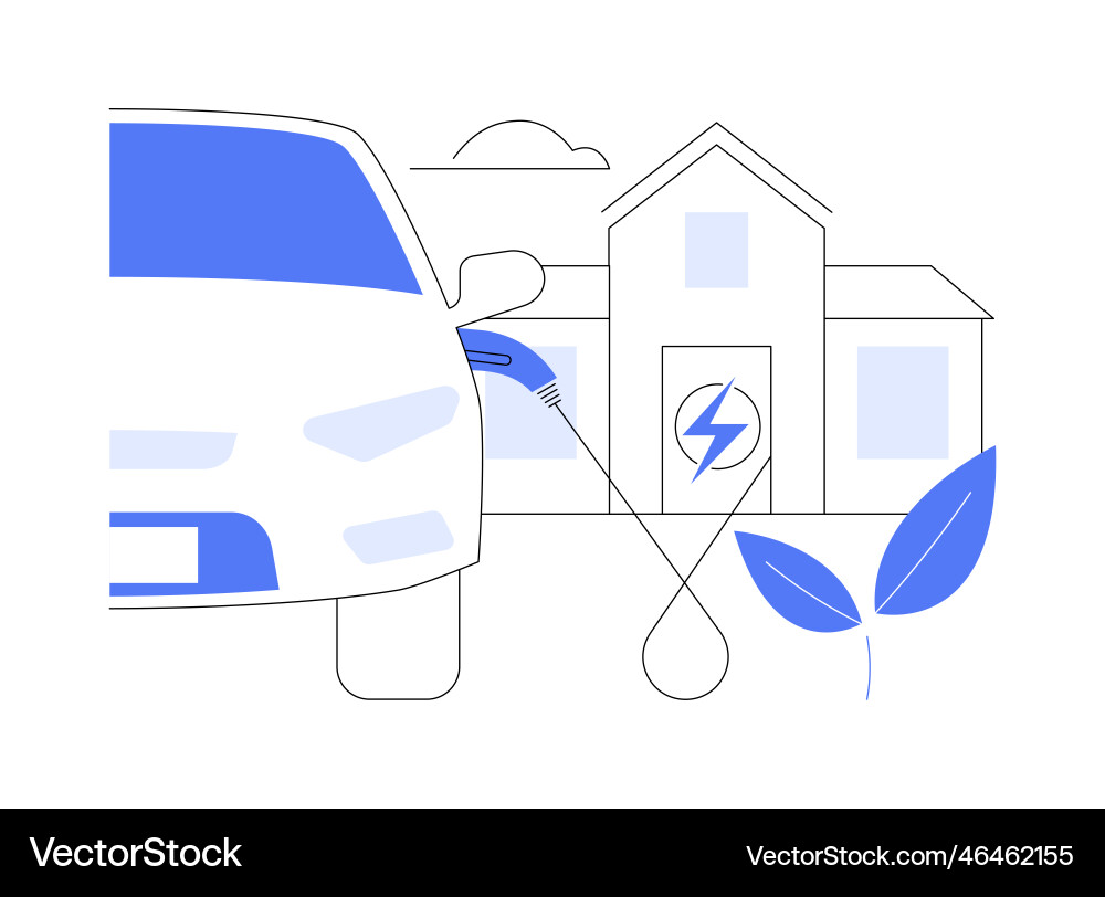 In-home ev charger abstract concept Royalty Free Vector