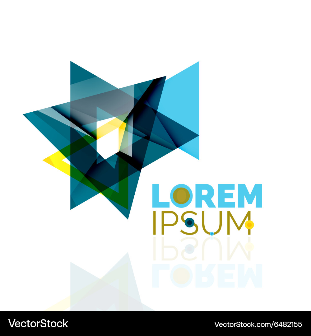 Logo abstract geometric business icon Royalty Free Vector