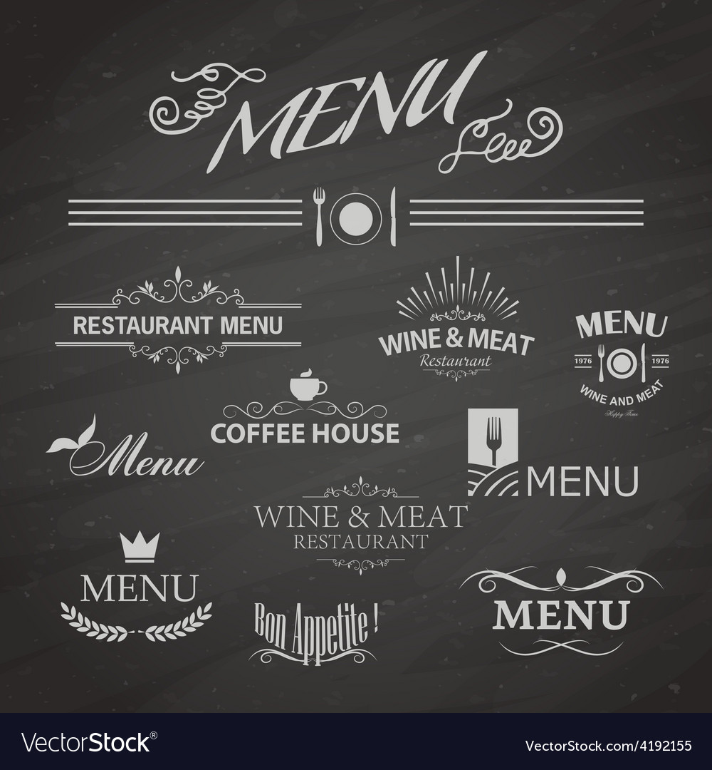 Menu for restaurant Royalty Free Vector Image - VectorStock