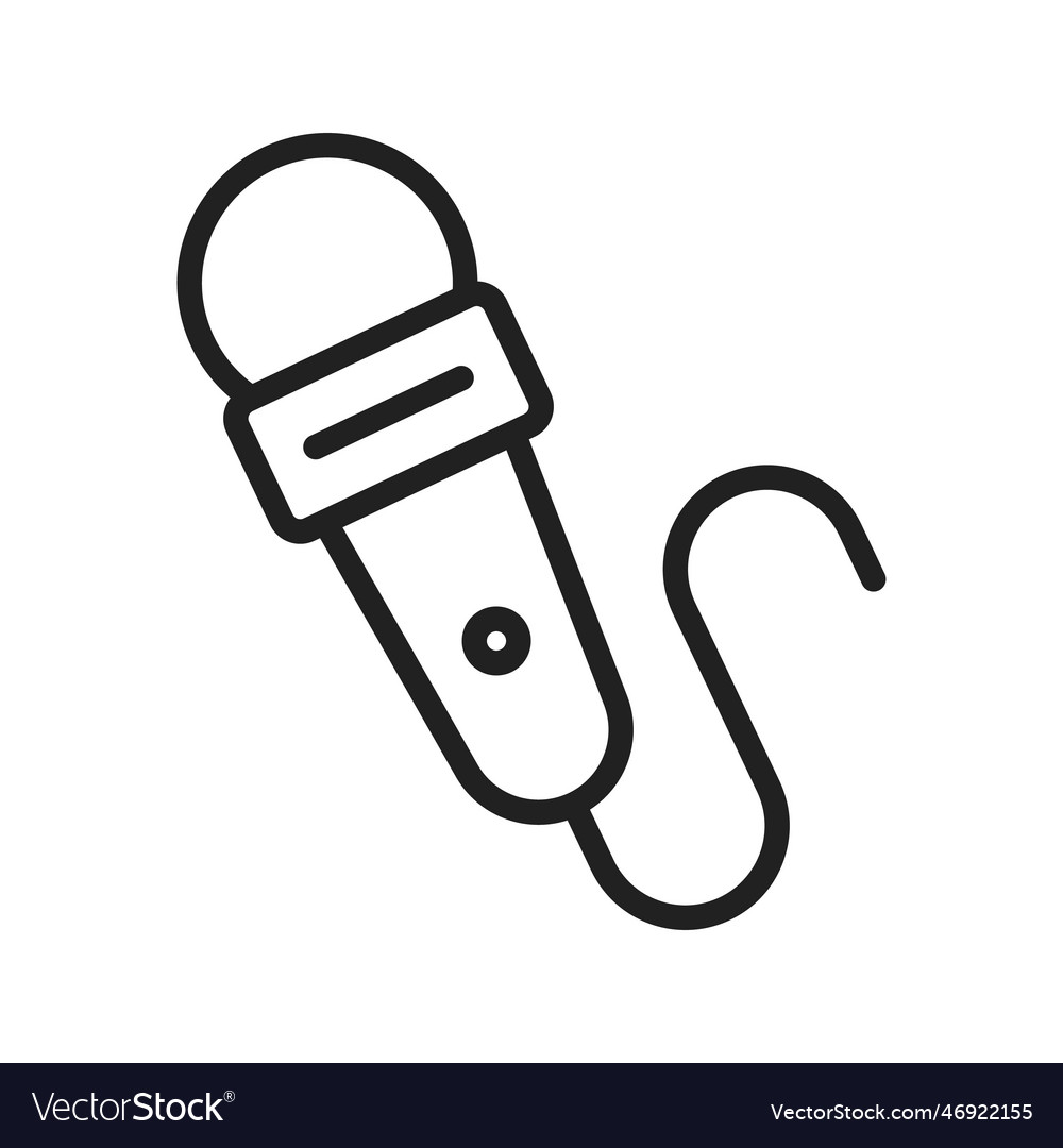 Mic with wire icon image suitable Royalty Free Vector Image