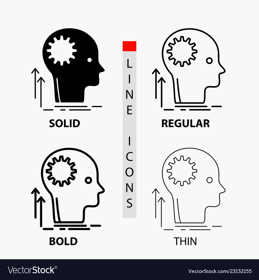 Mind creative thinking idea brainstorming icon Vector Image