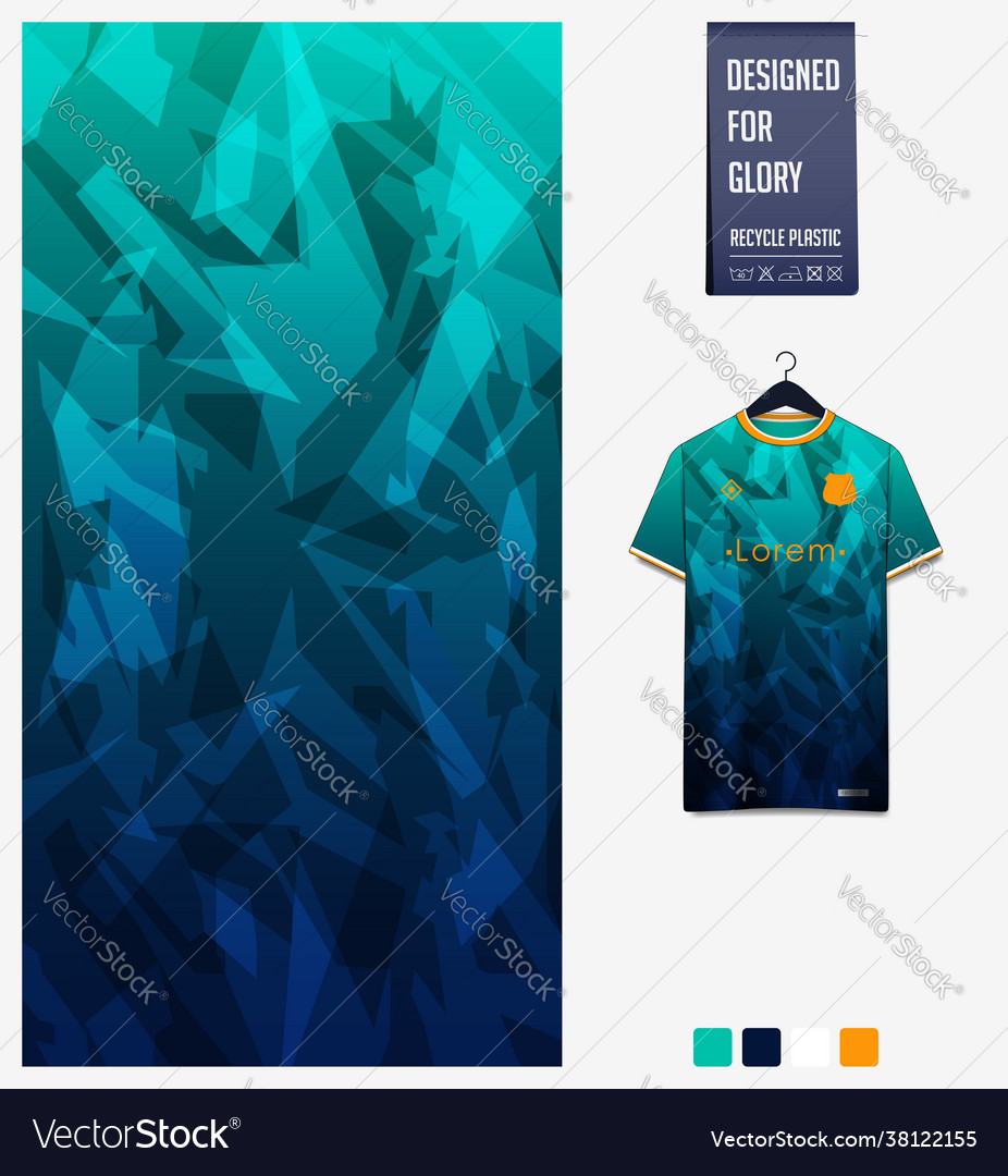 Soccer jersey pattern design geometric pattern Vector Image
