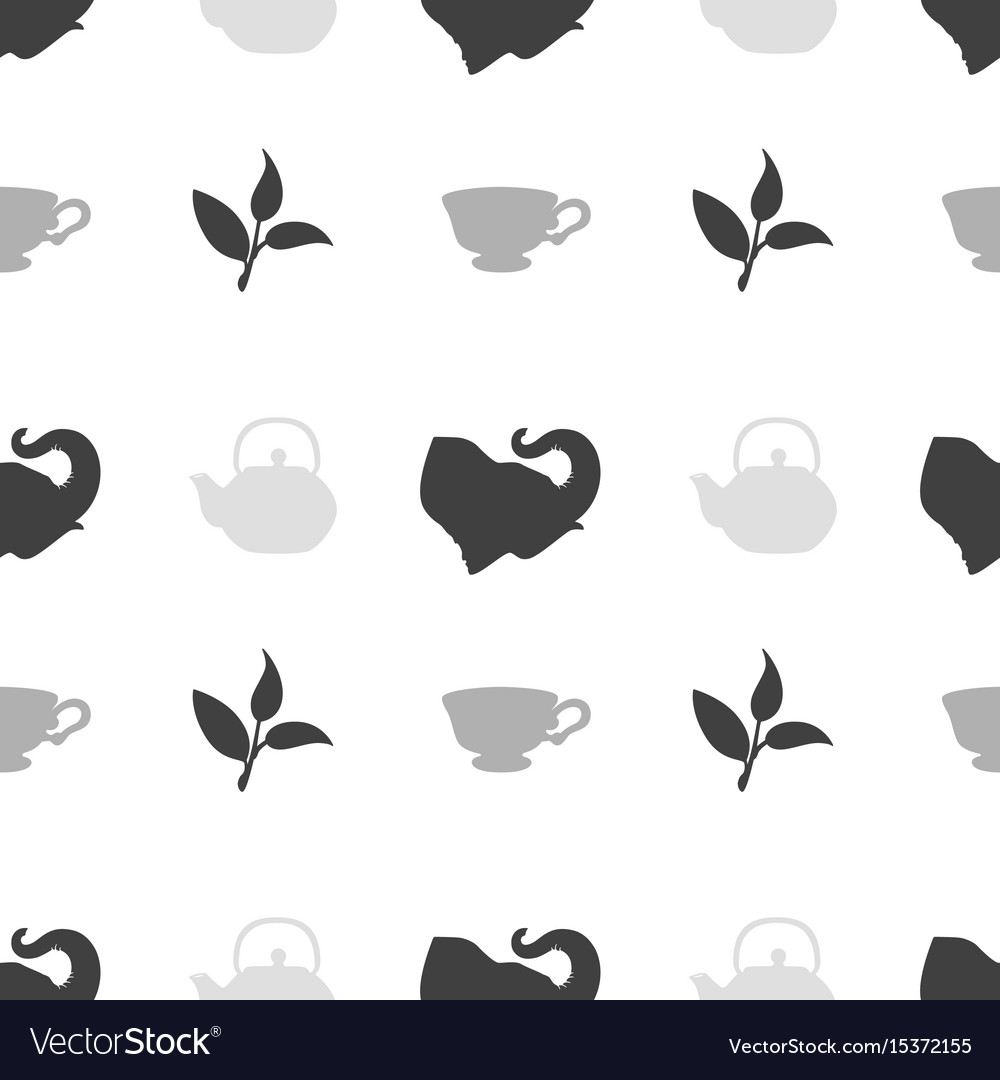 Tea shop seamless pattern Royalty Free Vector Image