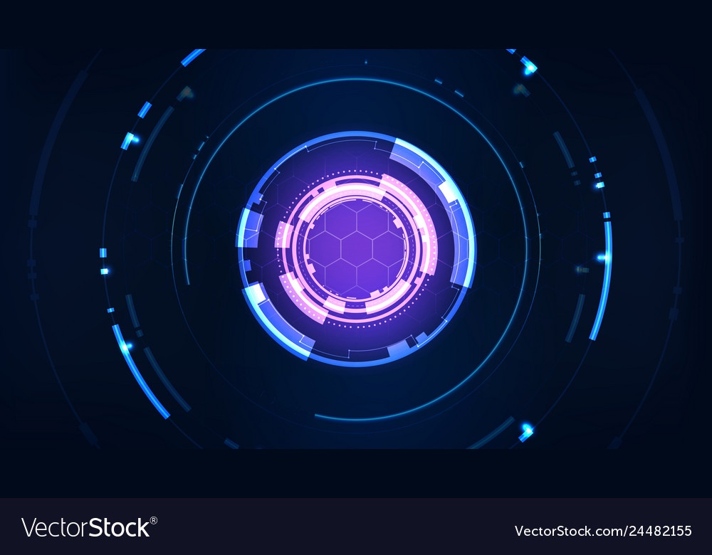 Technological cyber interface future system Vector Image