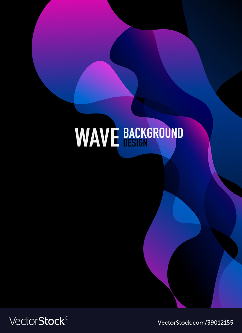 Vertical fluid gradient wave abstract background Vector Image