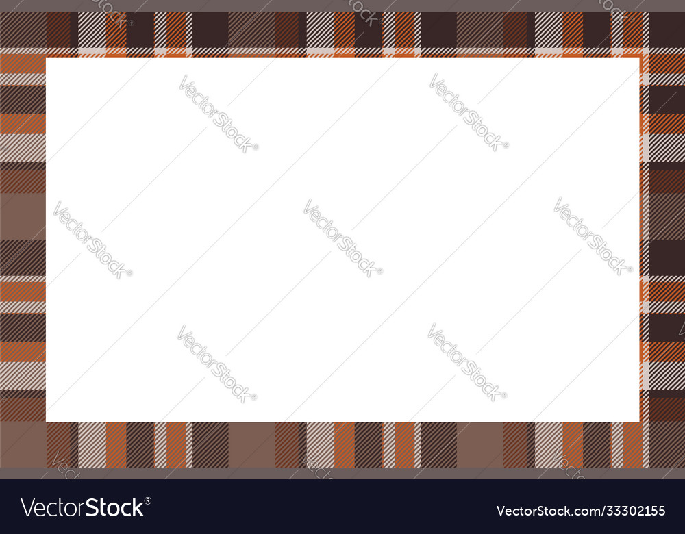 Vintage frame scottish border pattern retro Vector Image