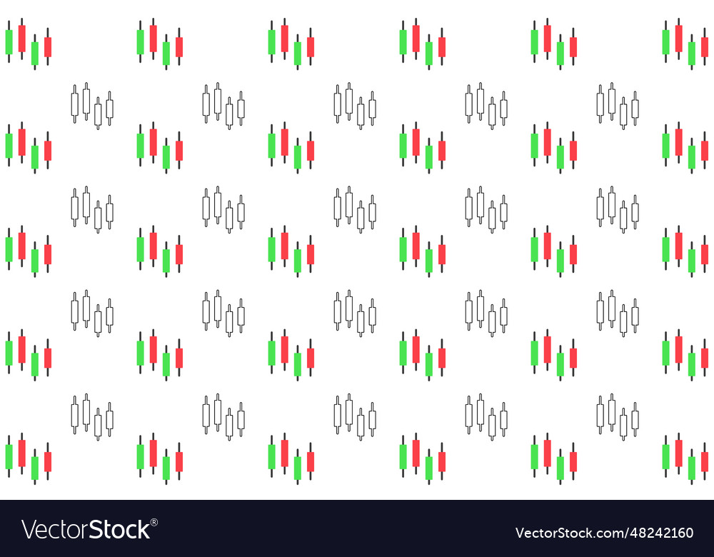 Abstract candlestick pattern background Royalty Free Vector