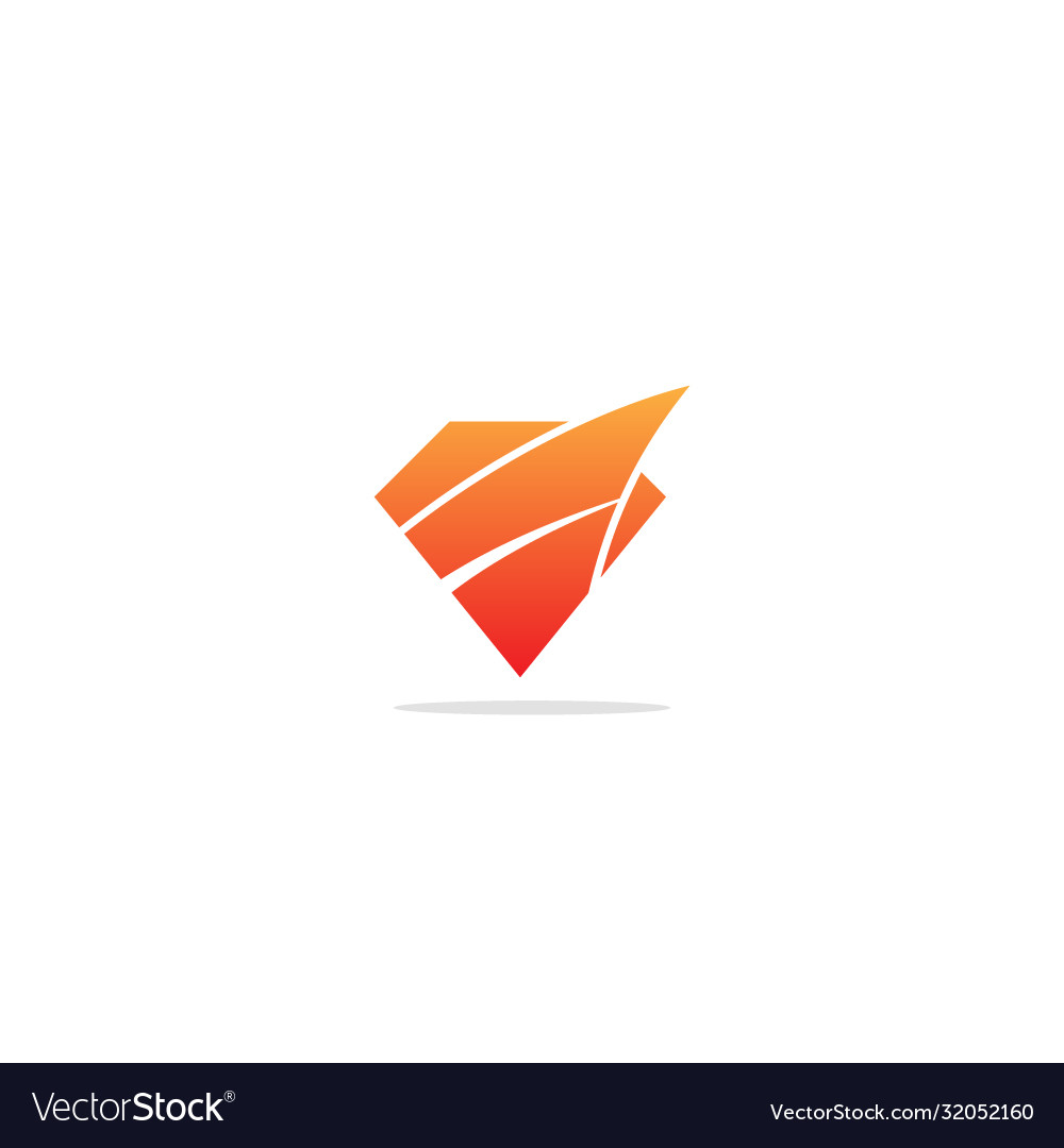 Abstract diamond logo Royalty Free Vector Image