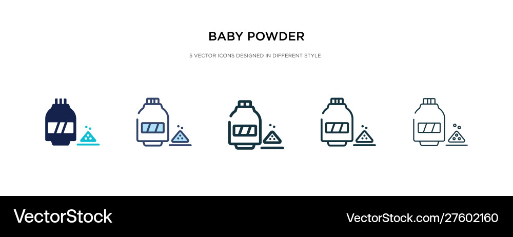 Baby powder icon in different style two colored Vector Image