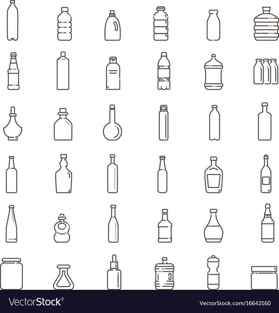 Bottle packaging collection Royalty Free Vector Image