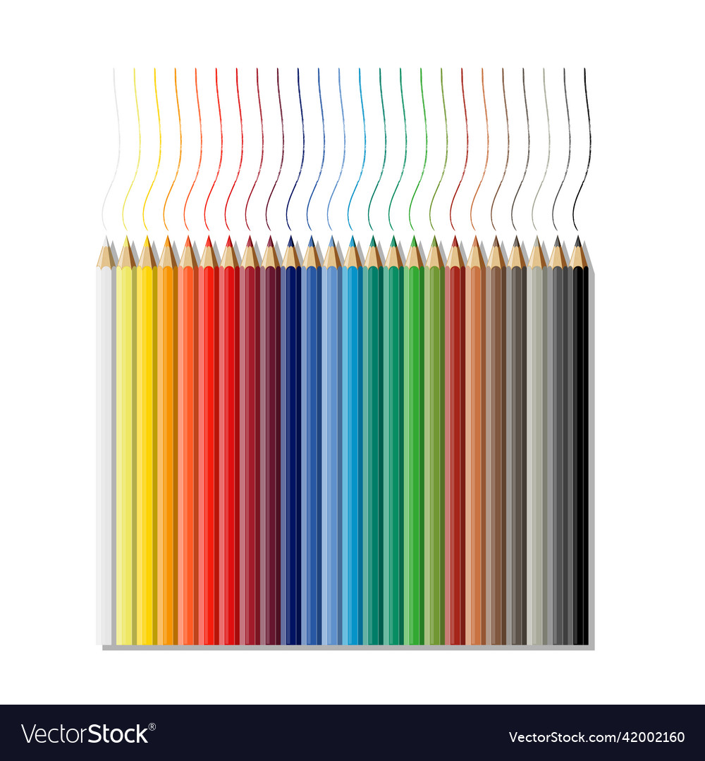 Color pencil set different pencils Royalty Free Vector Image
