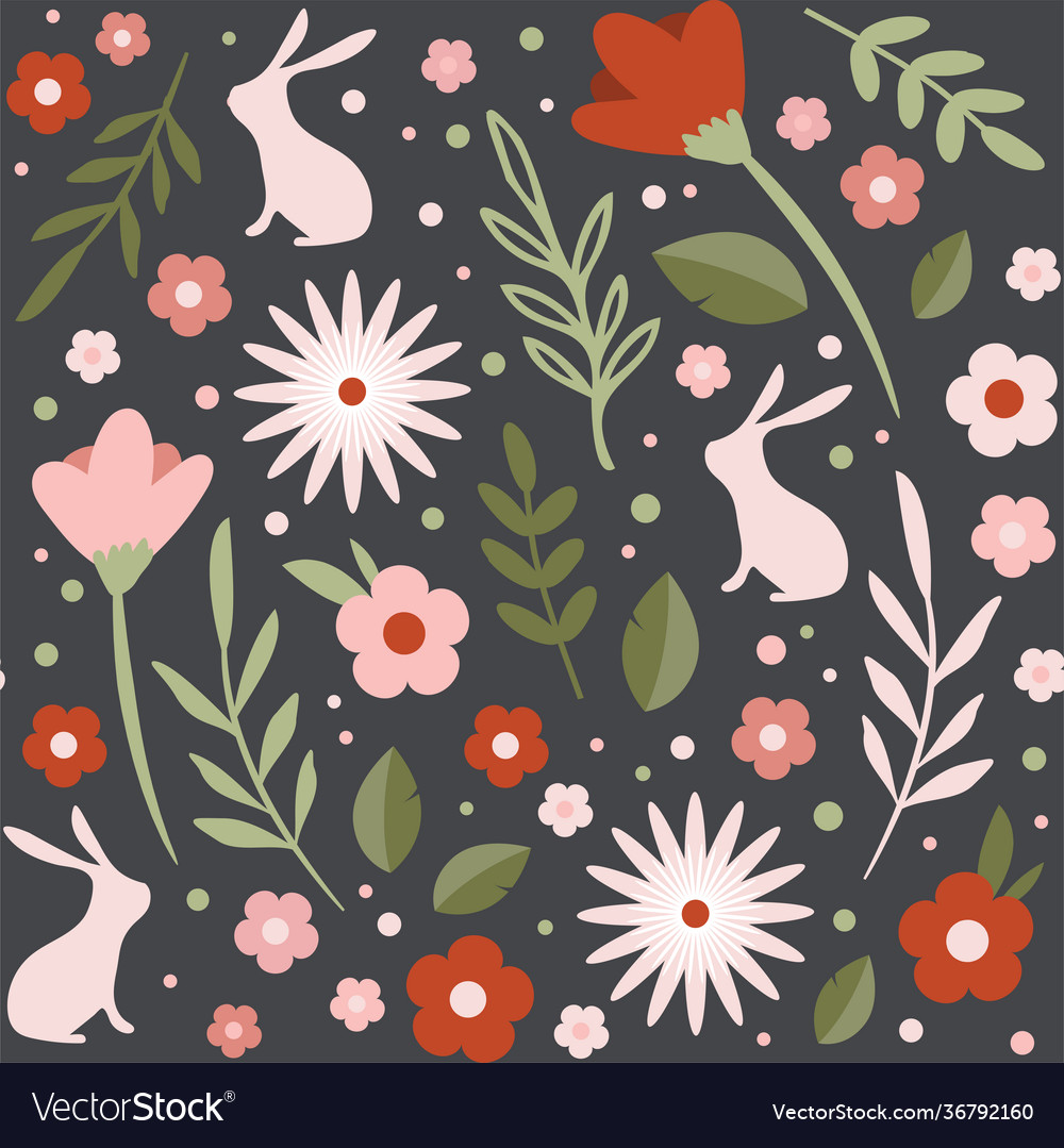 Easter seamless patterns spring pattern Royalty Free Vector