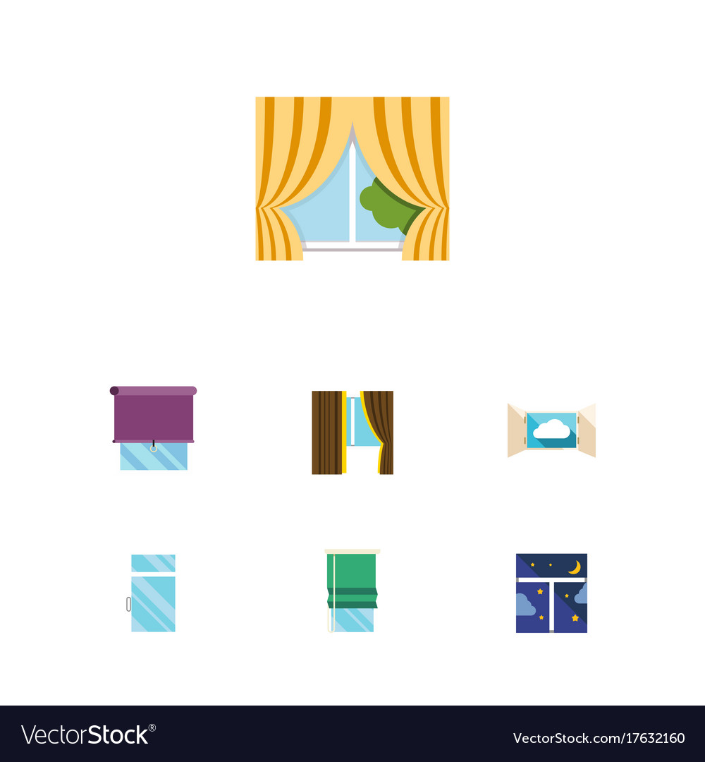 Flat icon frame set frame cloud clean and Vector Image