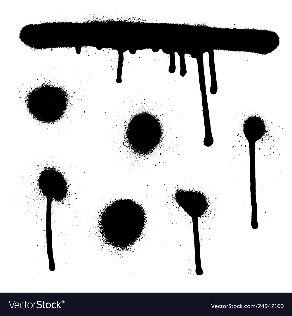 Graffiti spray banner set paint Royalty Free Vector Image