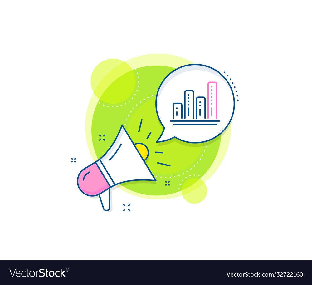 Graph line icon column chart sign Royalty Free Vector Image