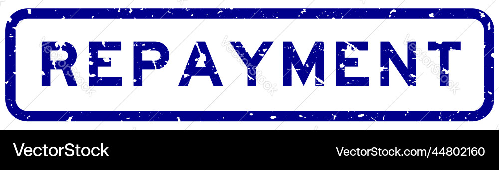 Grunge blue repayment word square rubber seal Vector Image