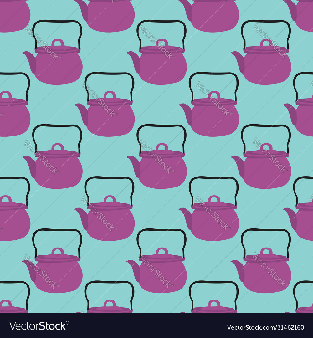 Kettle pattern on white background Royalty Free Vector Image