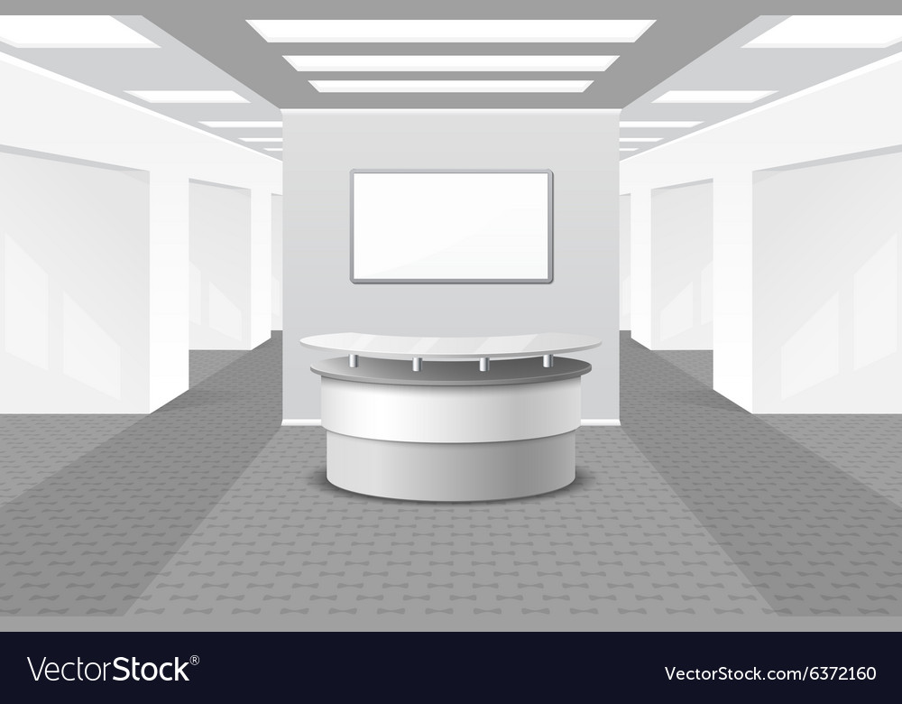 Lobby or reception interior Royalty Free Vector Image
