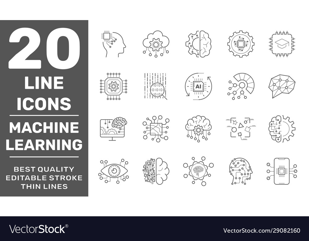 Modern thin line icons set modern technology Vector Image