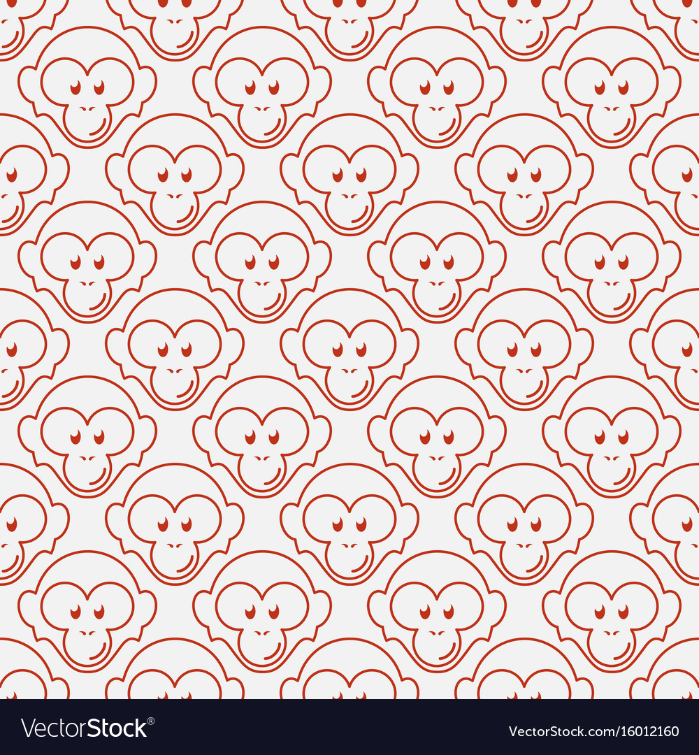 Monkey seamless pattern Royalty Free Vector Image