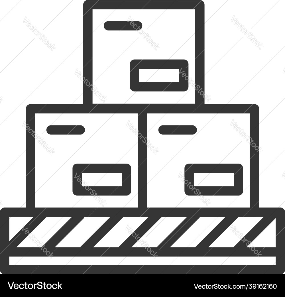 Packed boxes on a white background Royalty Free Vector Image