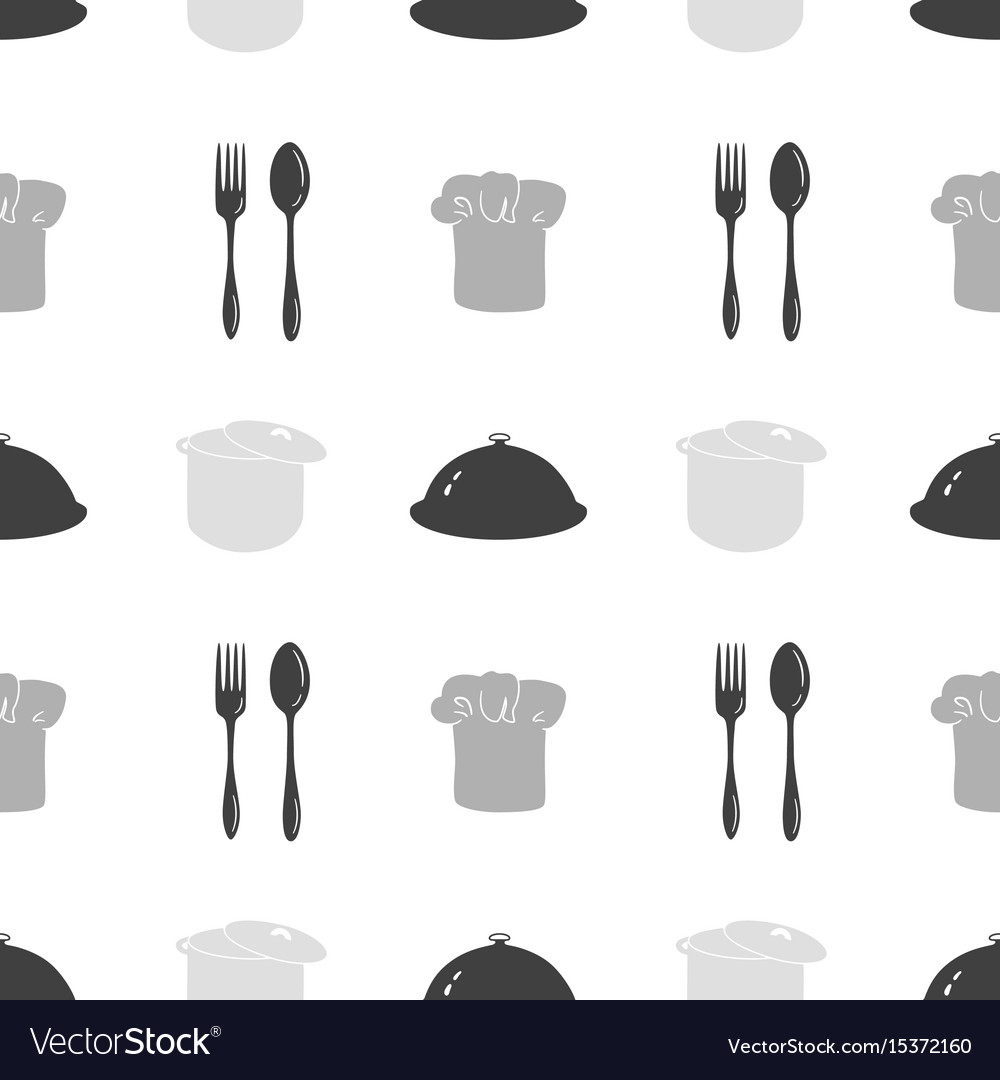 Restaurant seamless pattern Royalty Free Vector Image