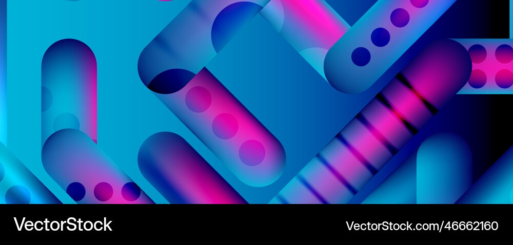 Round shapes and lines with fluid gradients Vector Image