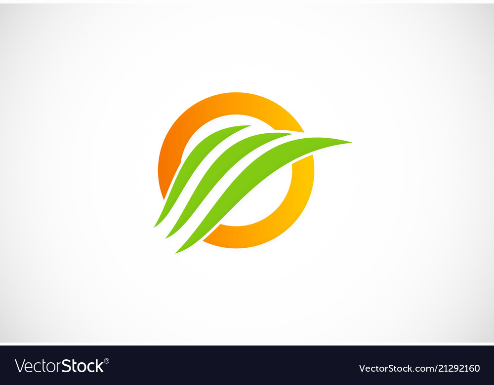 Round wave flow logo Royalty Free Vector Image