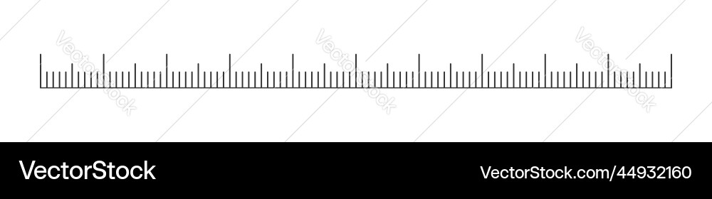 Scale template of ruler tape or thermometer tool Vector Image