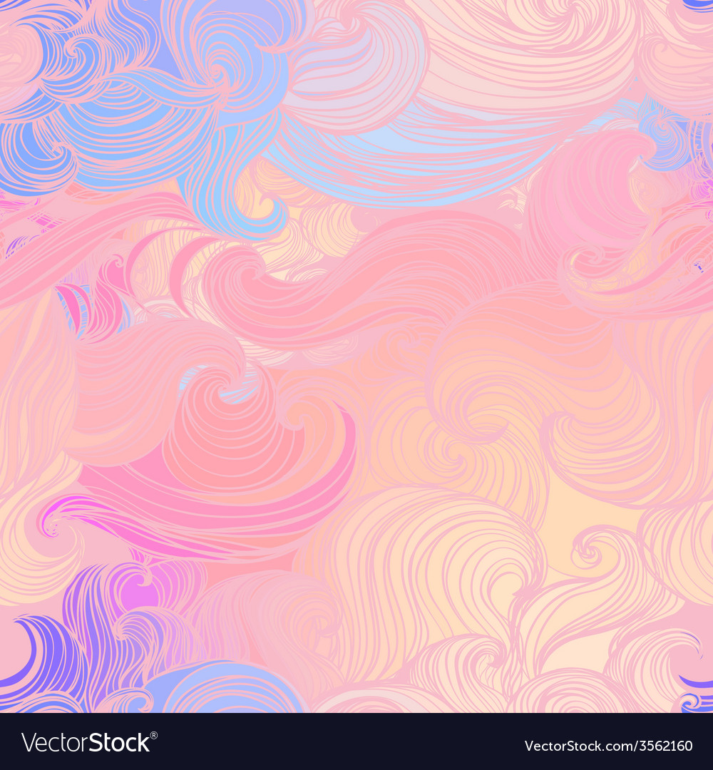 Seamless abstract pattern waves background Vector Image