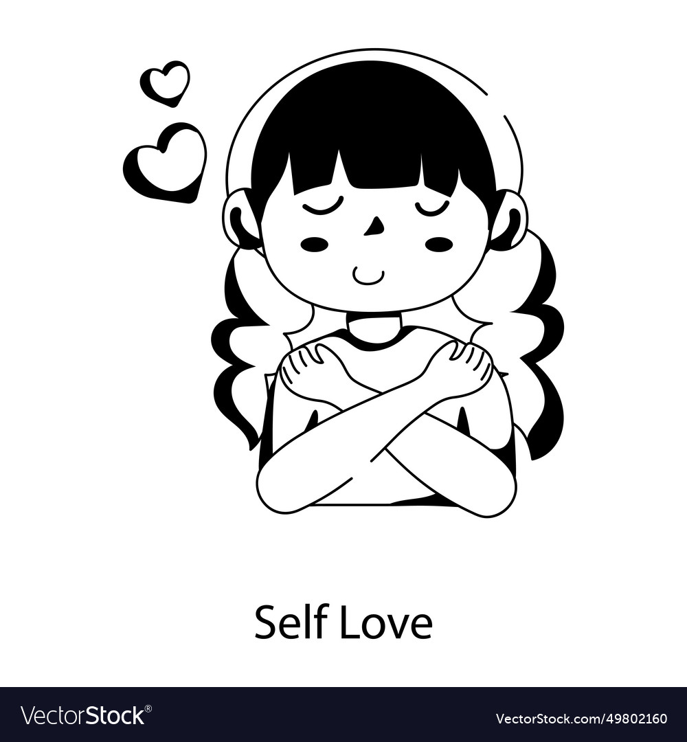 Self Love Royalty Free Vector Image Vectorstock