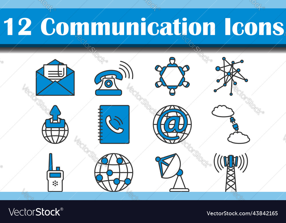 Communication icon set Royalty Free Vector Image