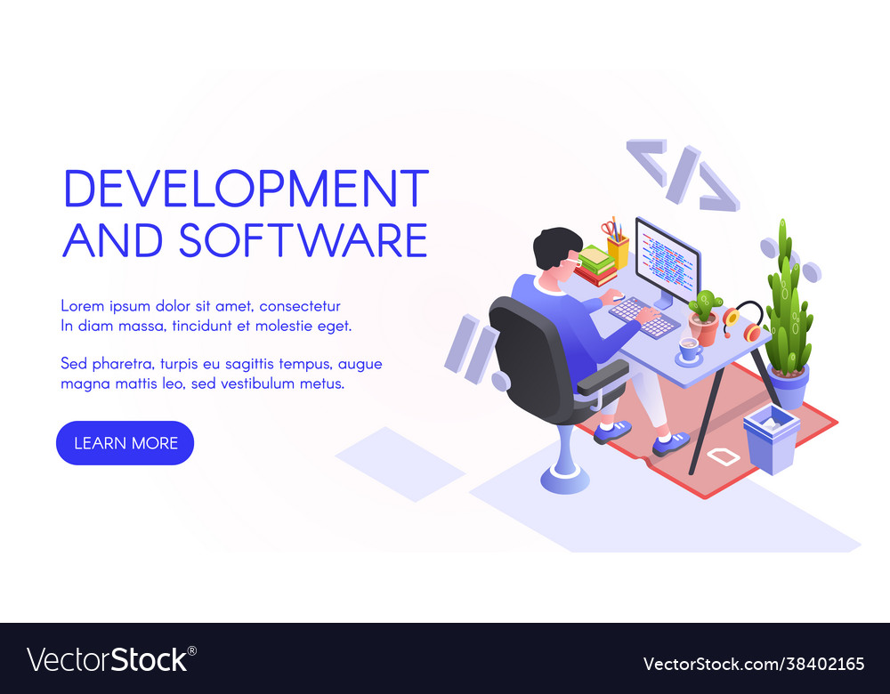 Computer software development Royalty Free Vector Image