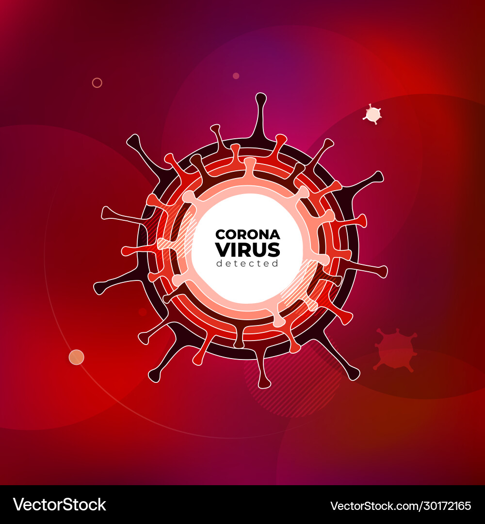 Coronavirus covid-19 sars-cov-2 on a blue Vector Image