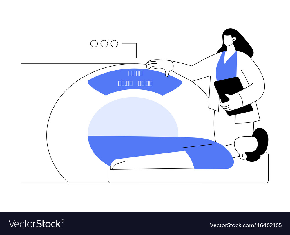 Ct scan procedure abstract concept Royalty Free Vector Image