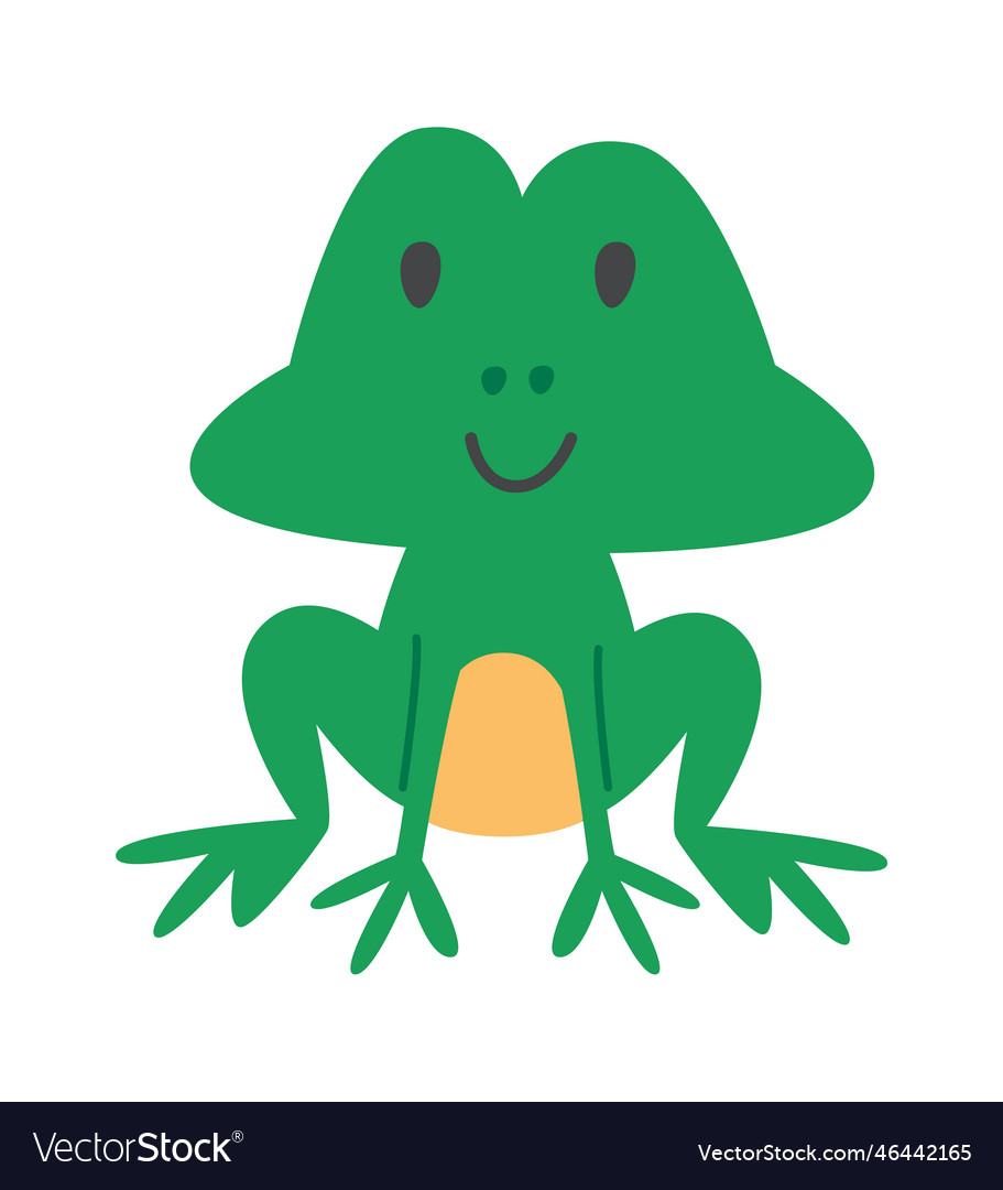 Cute frog character Royalty Free Vector Image - VectorStock