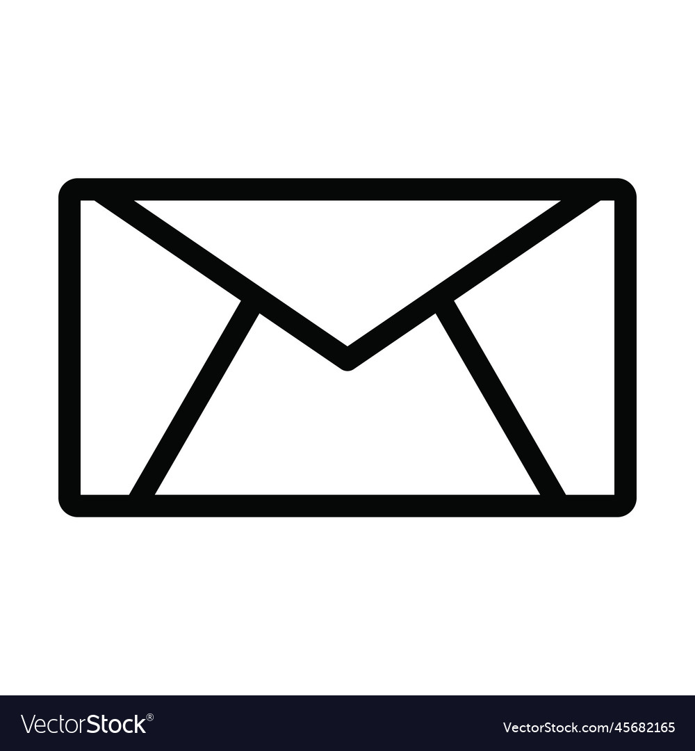 Email thick line icon Royalty Free Vector Image