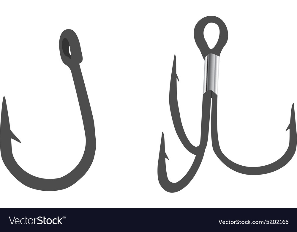Fishing hooks Royalty Free Vector Image - VectorStock