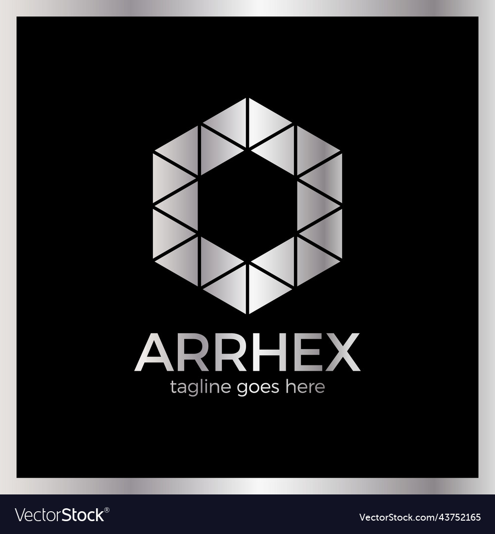 Hexagon Arrow Logo Royalty Free Vector Image Vectorstock 