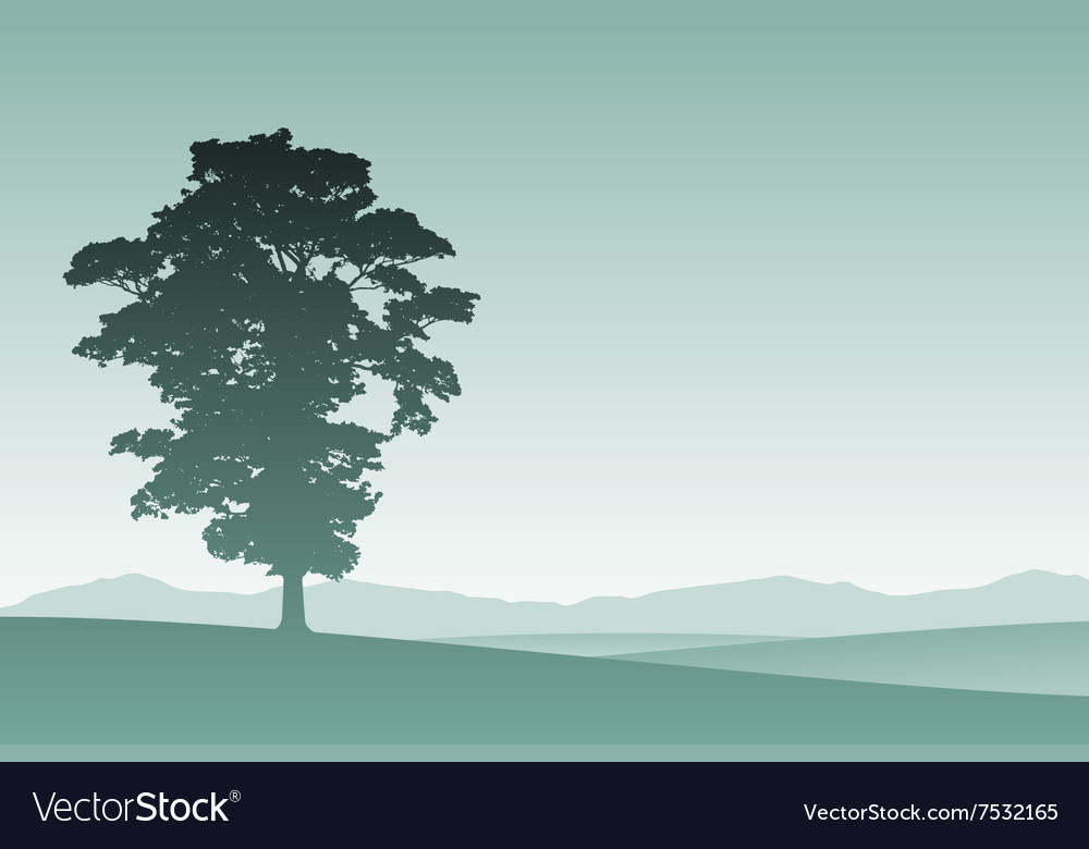 Lone tree Royalty Free Vector Image - VectorStock