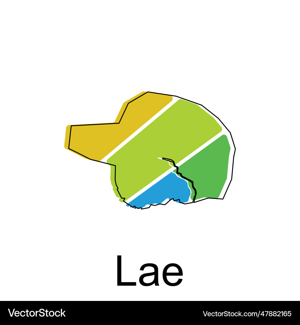 Map of lae design template national borders Vector Image