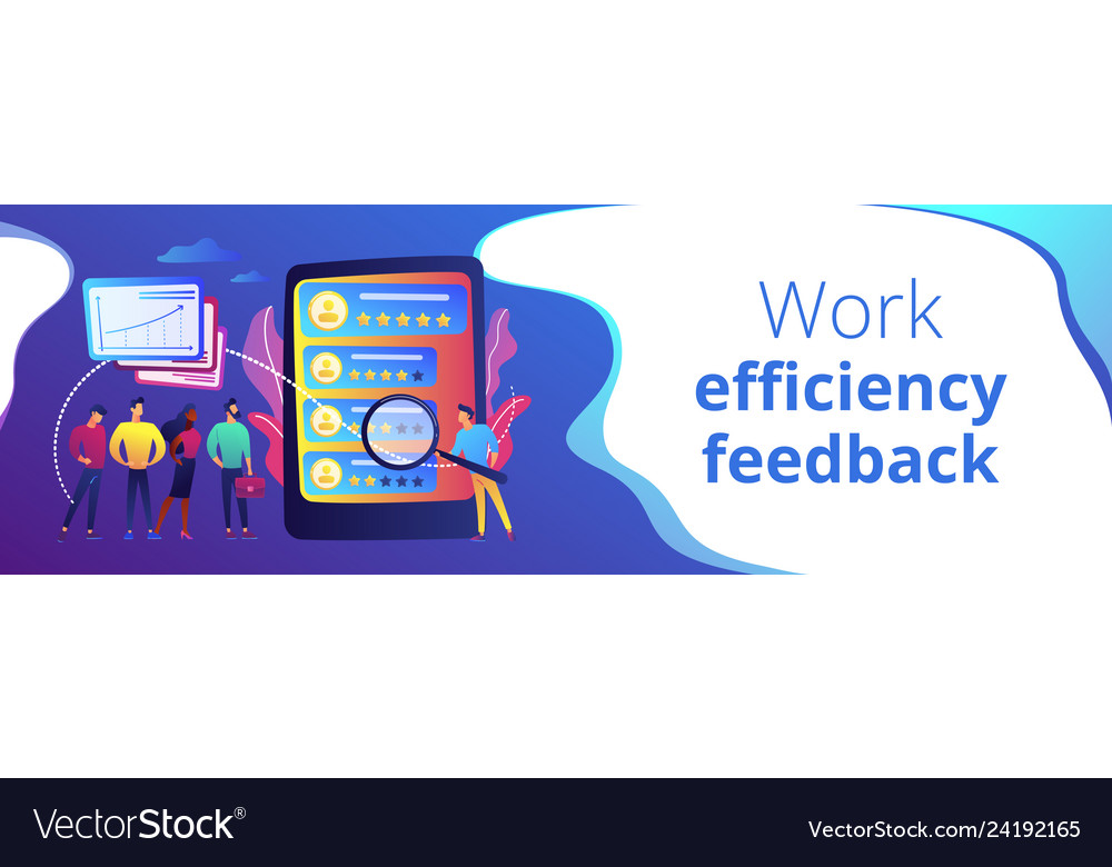 Performance rating concept banner header Vector Image