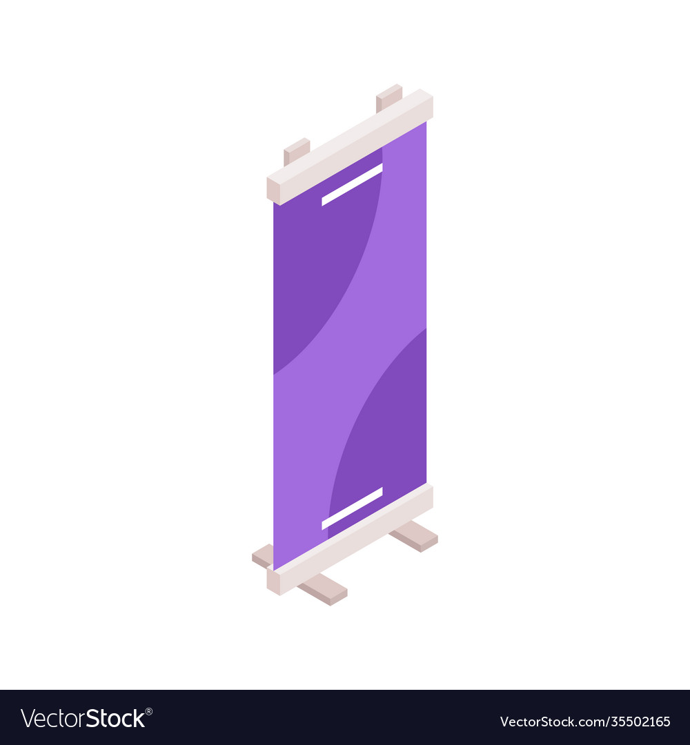 Presentation stand isometric composition Vector Image