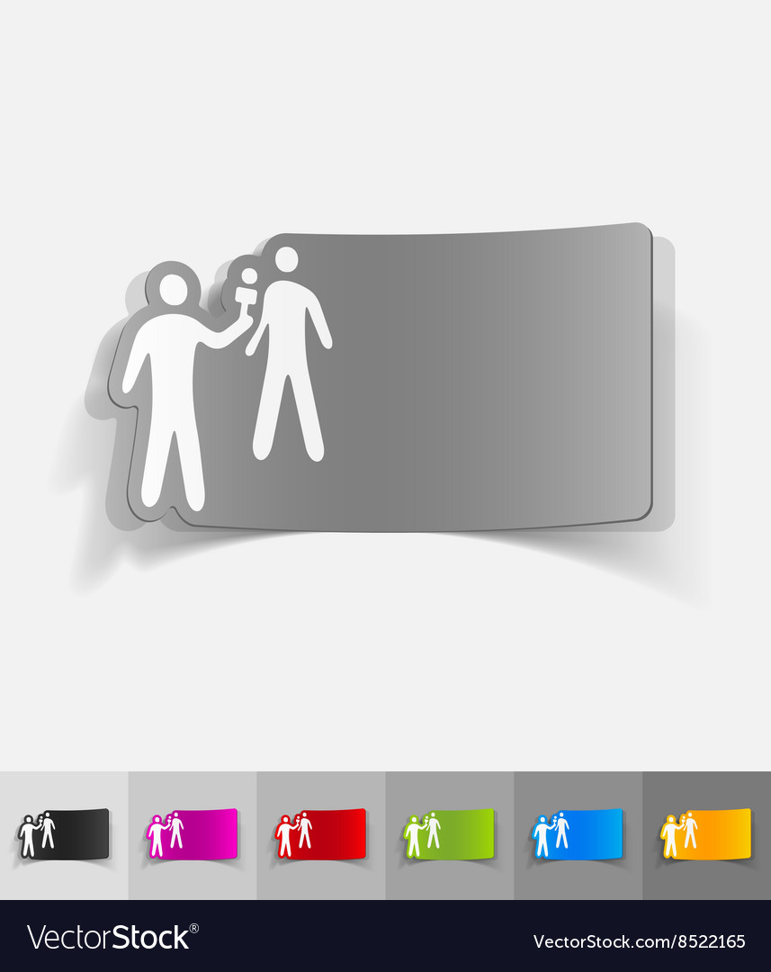 Realistic design element interviewer Royalty Free Vector