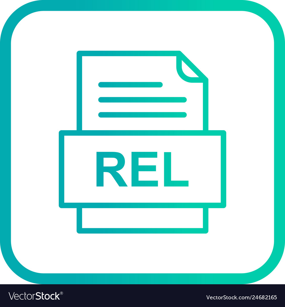 Rel file document icon Royalty Free Vector Image
