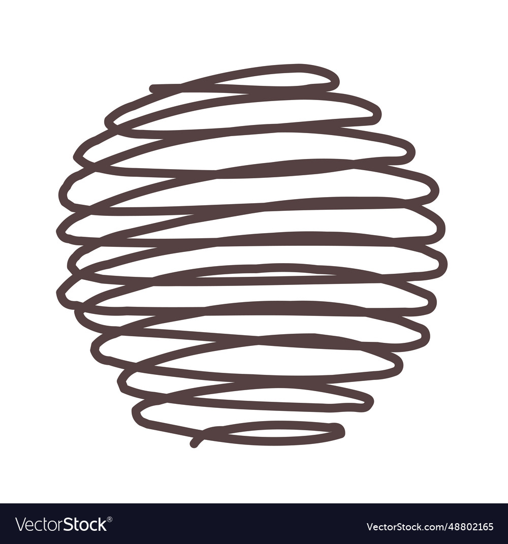 Round abstract hand drawn pattern Royalty Free Vector Image