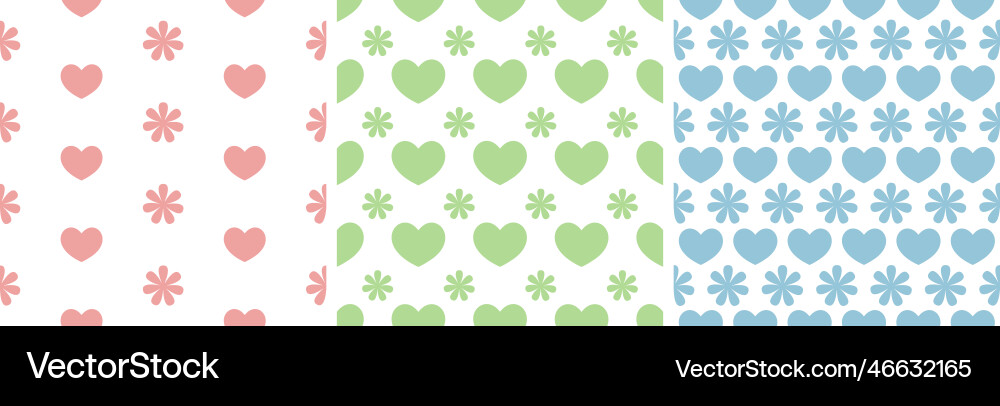 Set of happy mother day seamless pattern design Vector Image