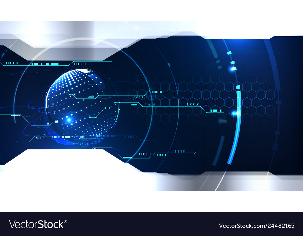 Technological future interface encryption Vector Image
