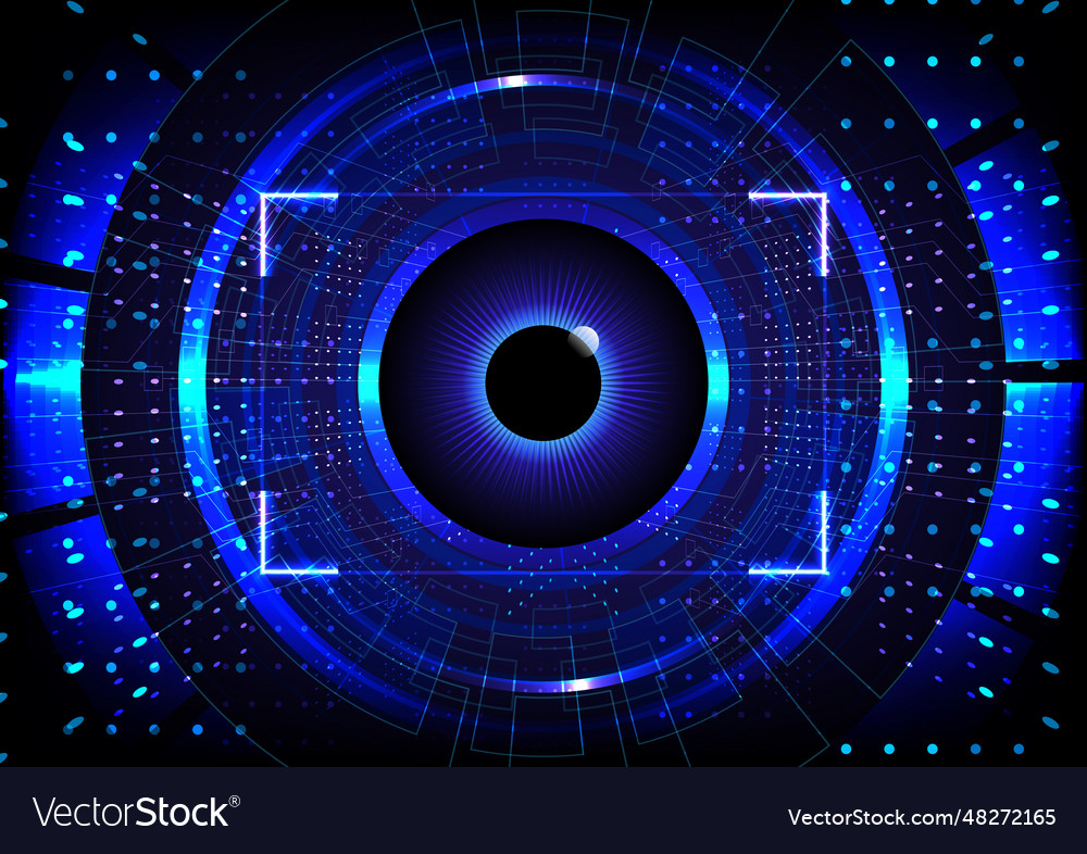 Technology eye detection abstract Royalty Free Vector Image