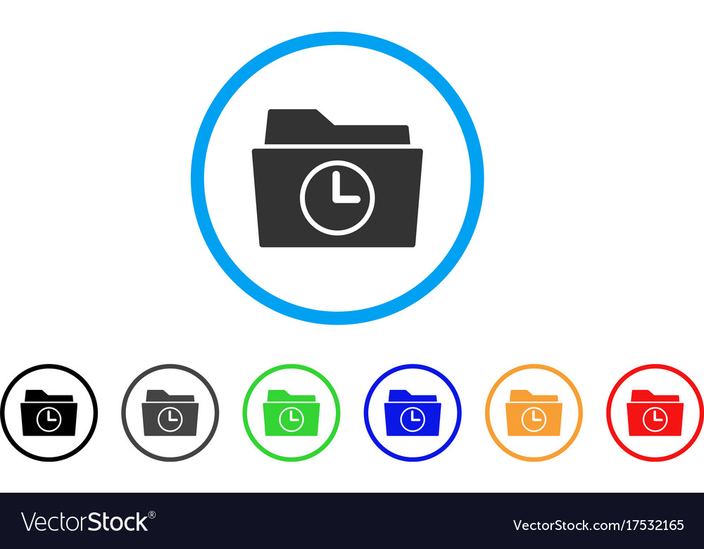 Temporary folder rounded icon Royalty Free Vector Image